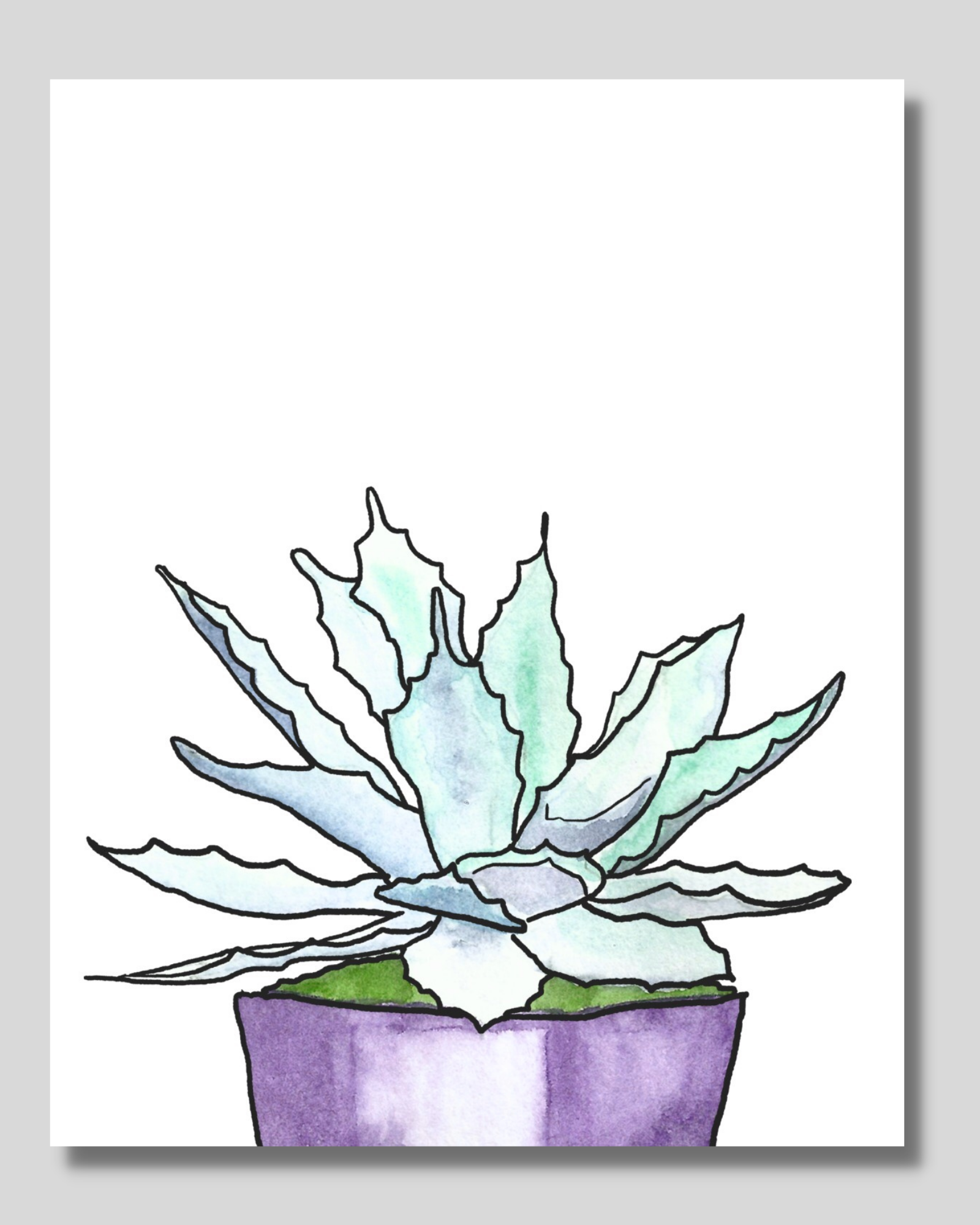Free Watercolor Succulent Printable Art Set for Colorful Instant Decor