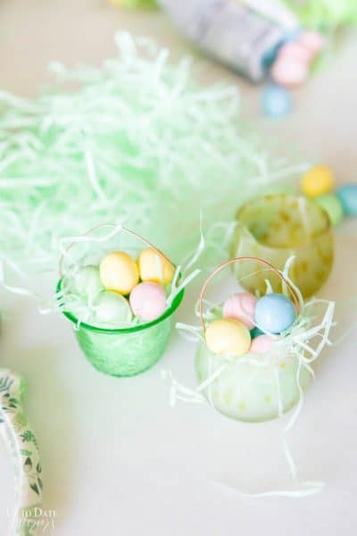 How to Make Mini Easter Baskets with Dishes