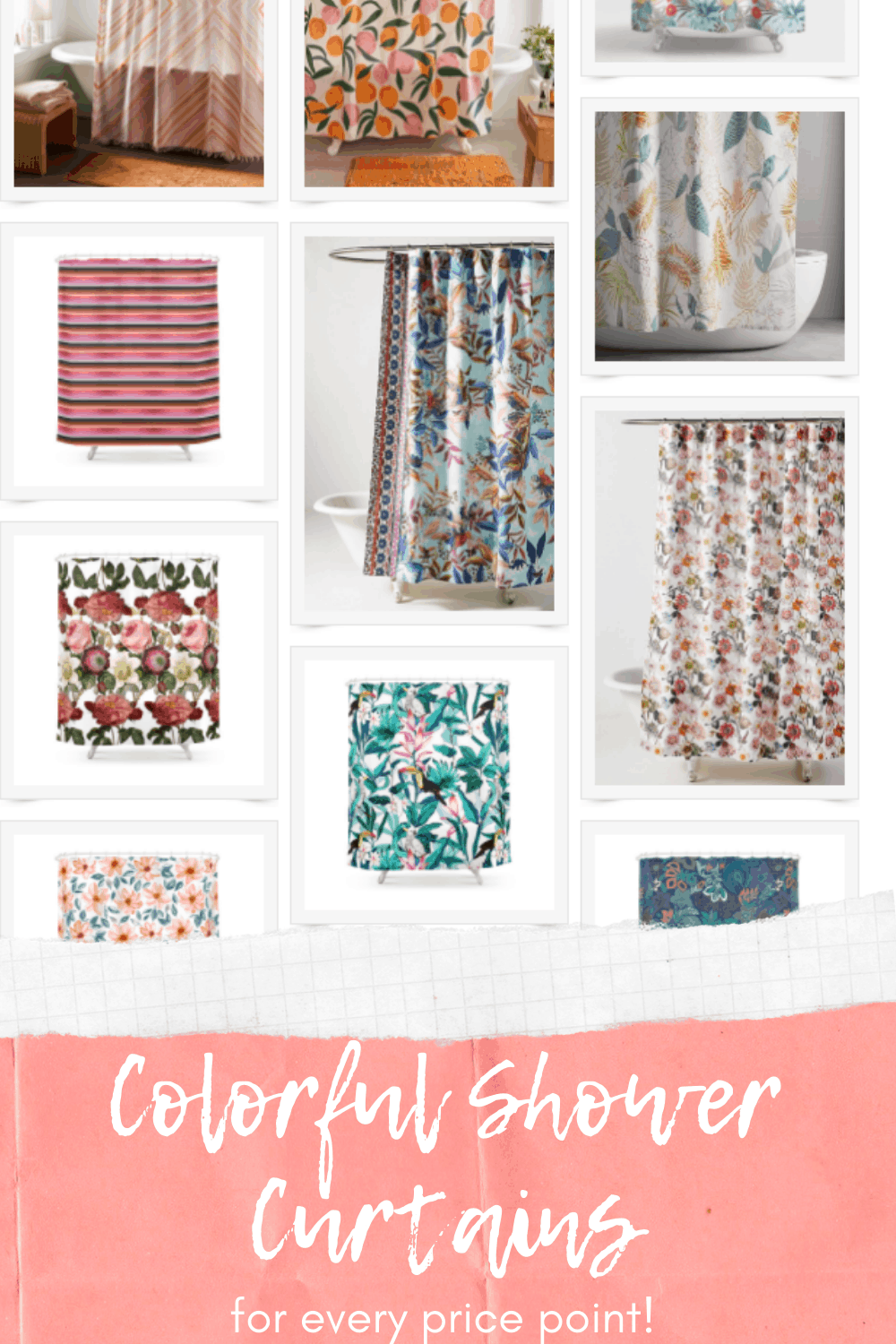 Beautiful and Colorful Shower Curtains for Every Budget