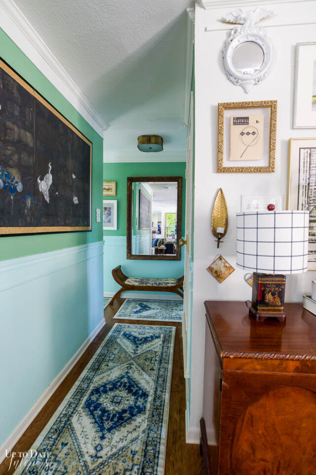 See Our Elegantly Colorful Gallery Wall Hallway Makeover Before and ...